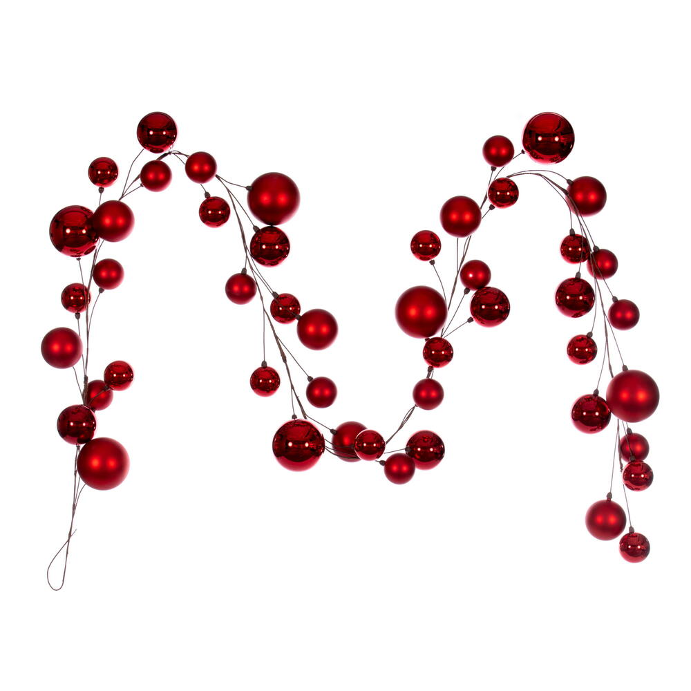 10' Red Ornament Garland – Chic & Shabby