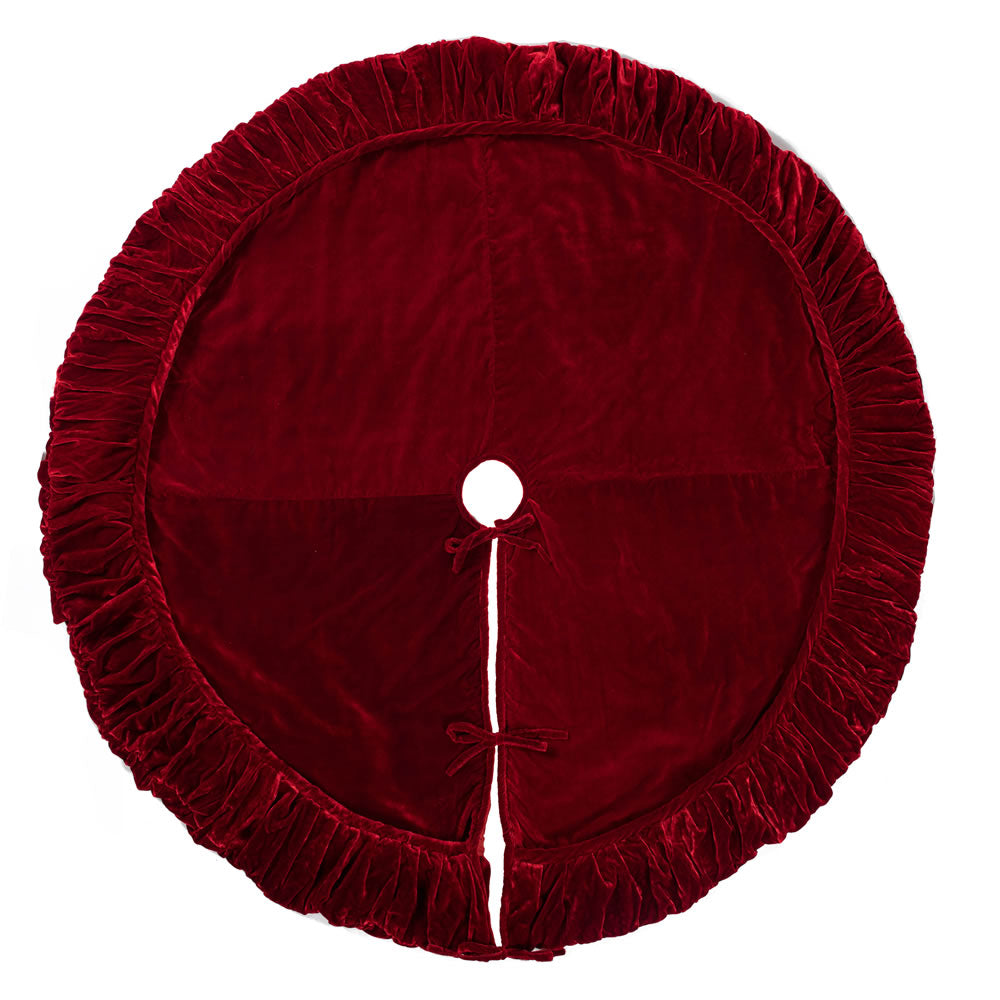 60" Red Velvet Tree Skirt – Chic & Shabby